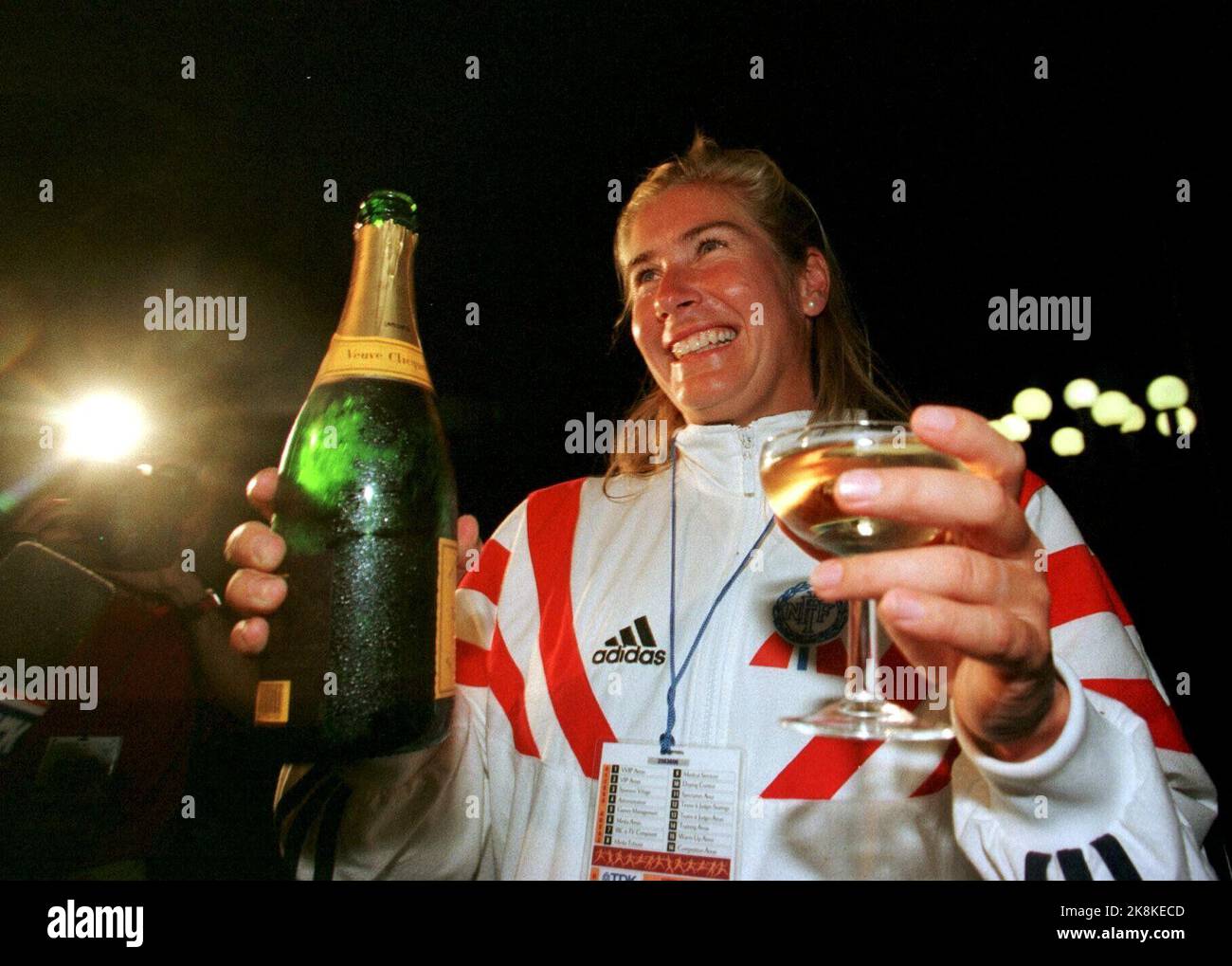 World Cup Athletics - Athens 1997 A brilliantly satisfied Trine ...