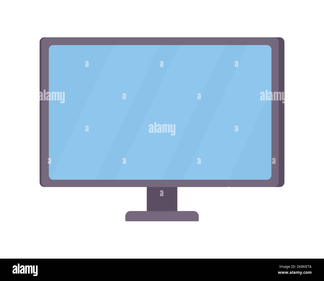 PC monitor semi flat color vector object Stock Vector Image & Art - Alamy