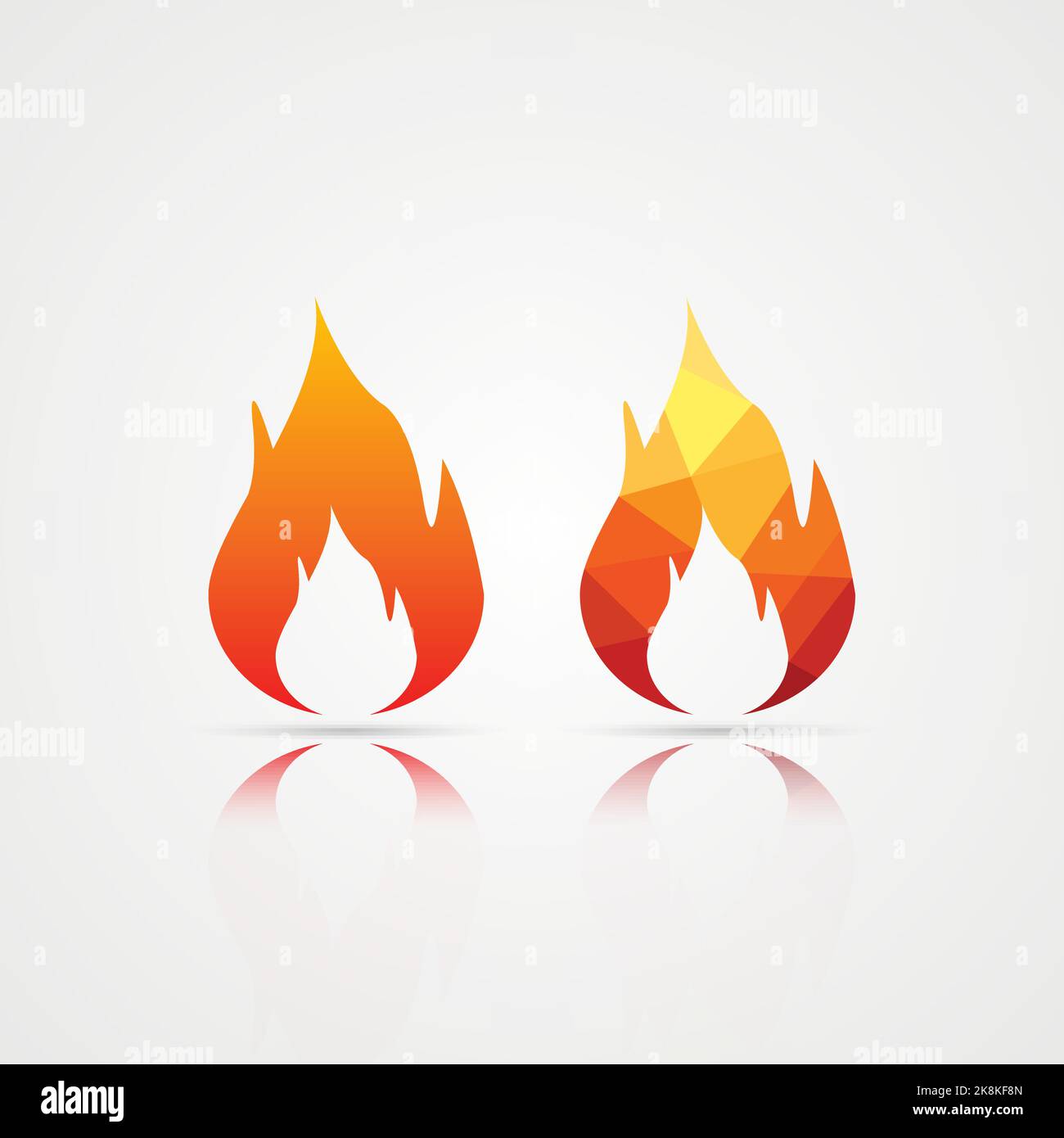 Fire flames icon. Modern design. Vector Stock Vector Image & Art - Alamy