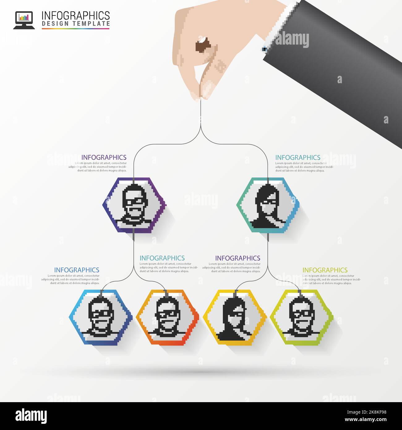 Business structure. Organisation chart. Infographic design. Vector ...