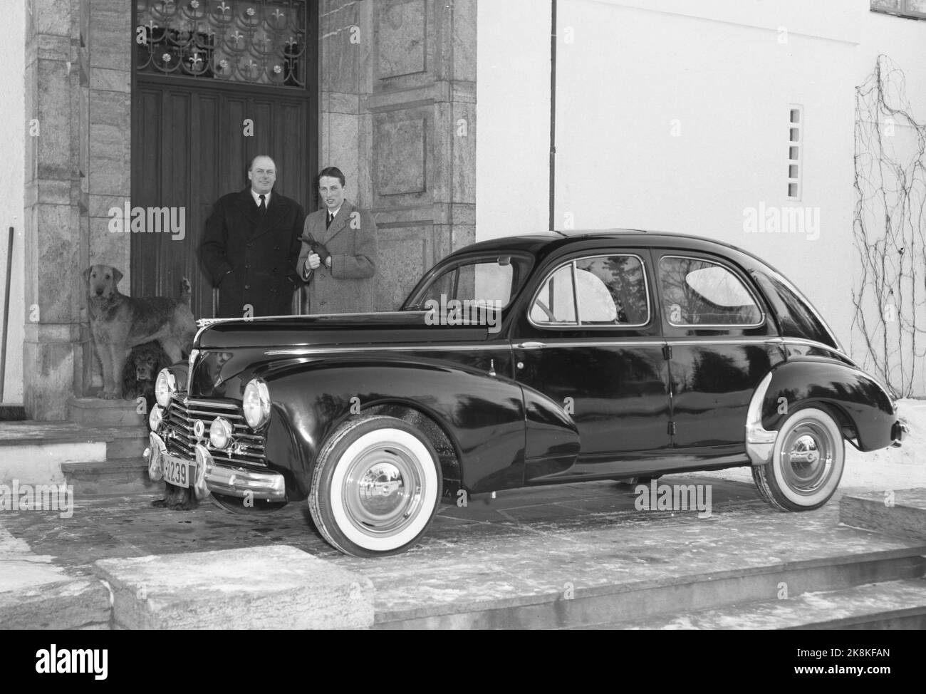 Oslo 19550221. Prince Harald 18 years. Prince Harald gets a new car in ...