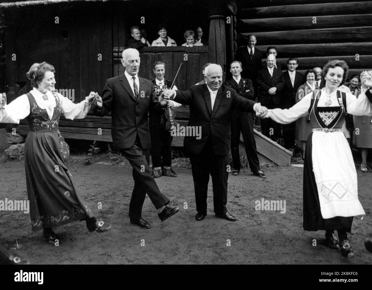 Oslo 19640702. Soviet leader Nikita Khrushchev on an official visit to ...