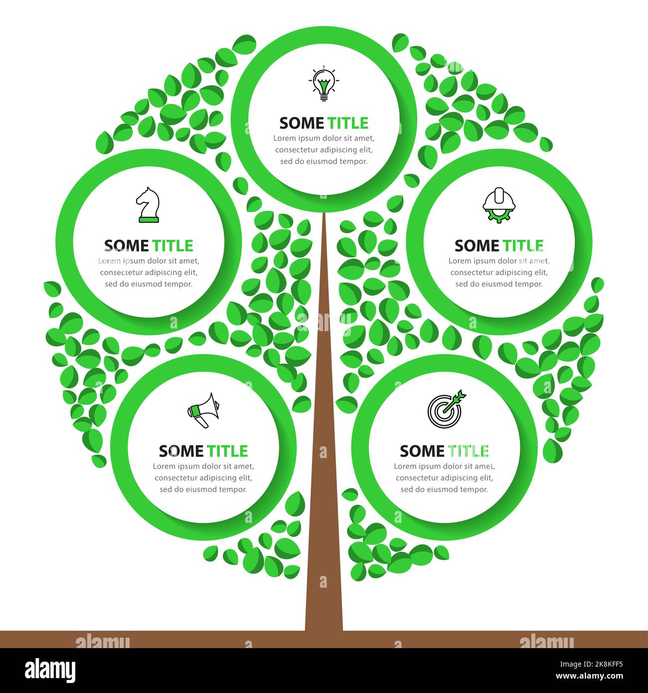 Infographic template with icons and 5 options or steps. Tree. Can be ...