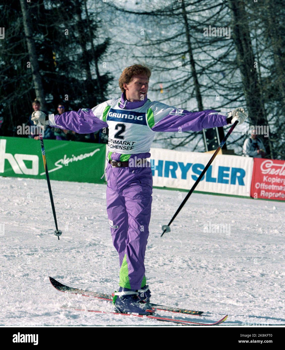 Altenmarkt austria 19920312 rune kristiansen in action hi-res stock ...