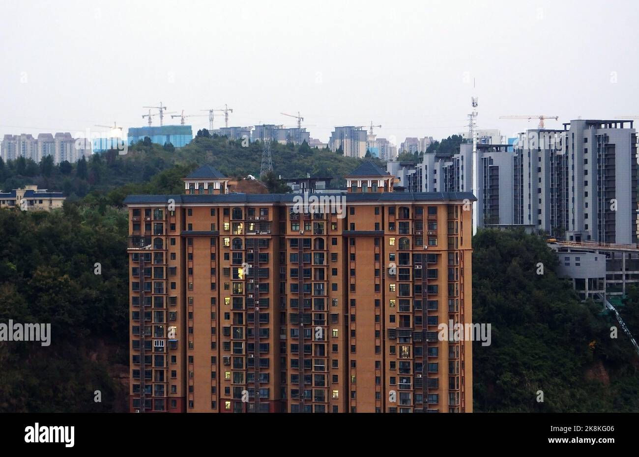 YICHANG, CHINA - OCTOBER 24, 2022 - A commercial residential building ...