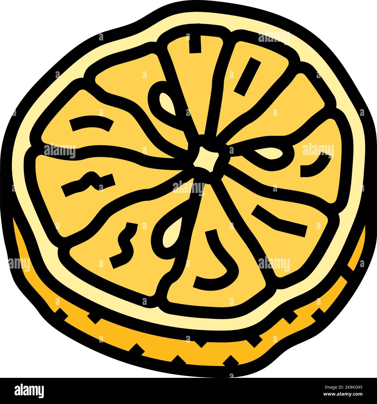 lemon dried fruit color icon vector illustration Stock Vector Image ...