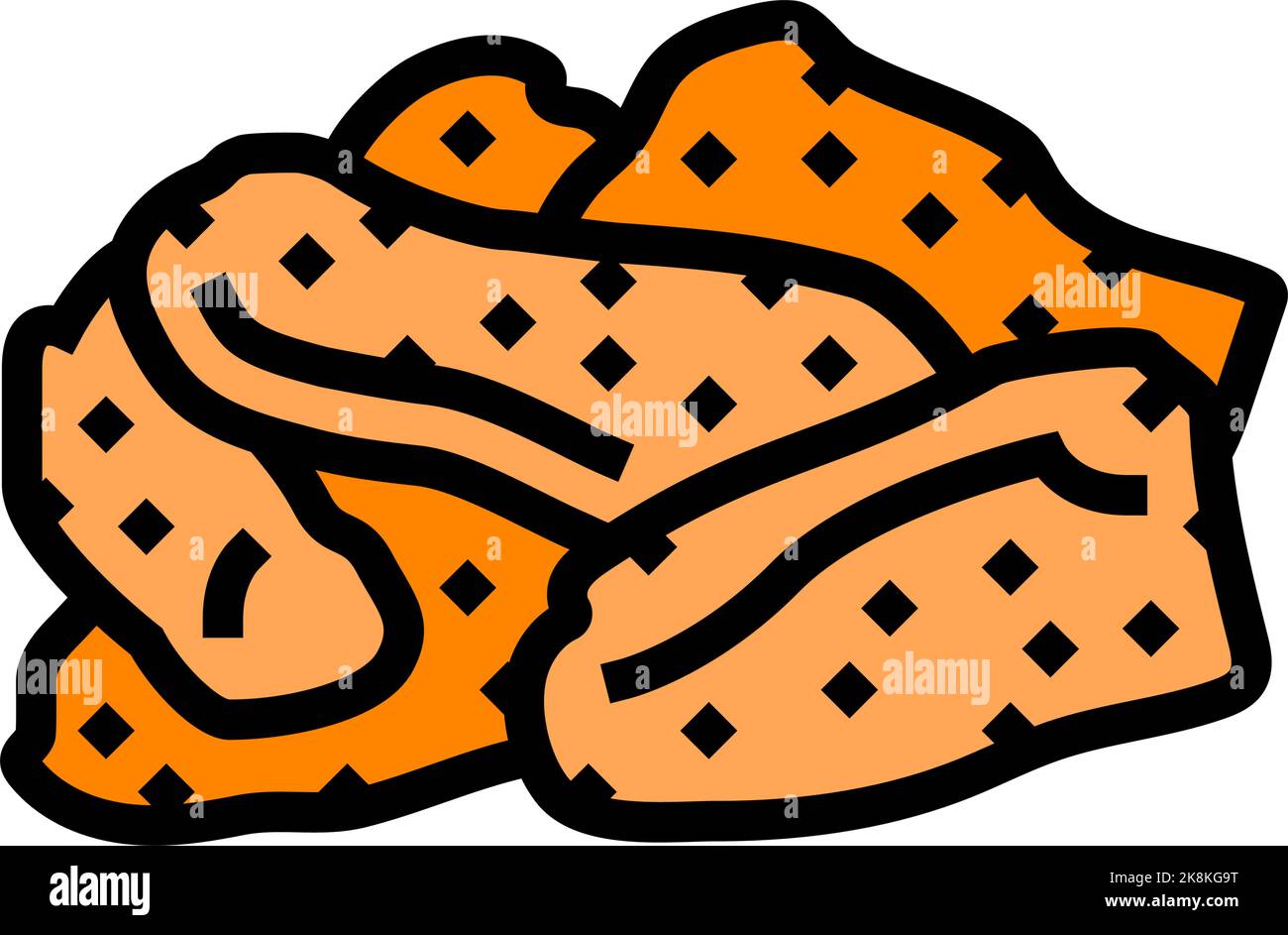 ginger dried fruit color icon vector illustration Stock Vector Image ...