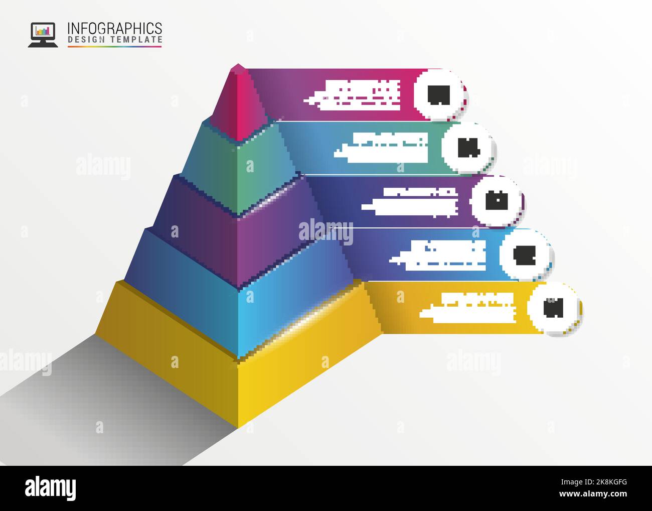 Pyramid. Infographic concept. Modern design template. Vector ...