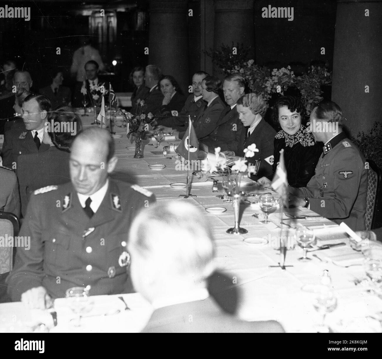 WW2 Oslo 19440516 Women's Hird's 10th anniversary. Here from the party ...