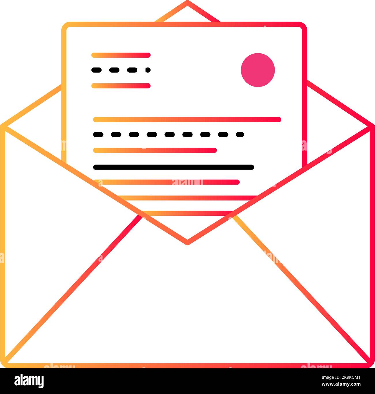 Subscribe message icon outline Stock Vector Images - Alamy