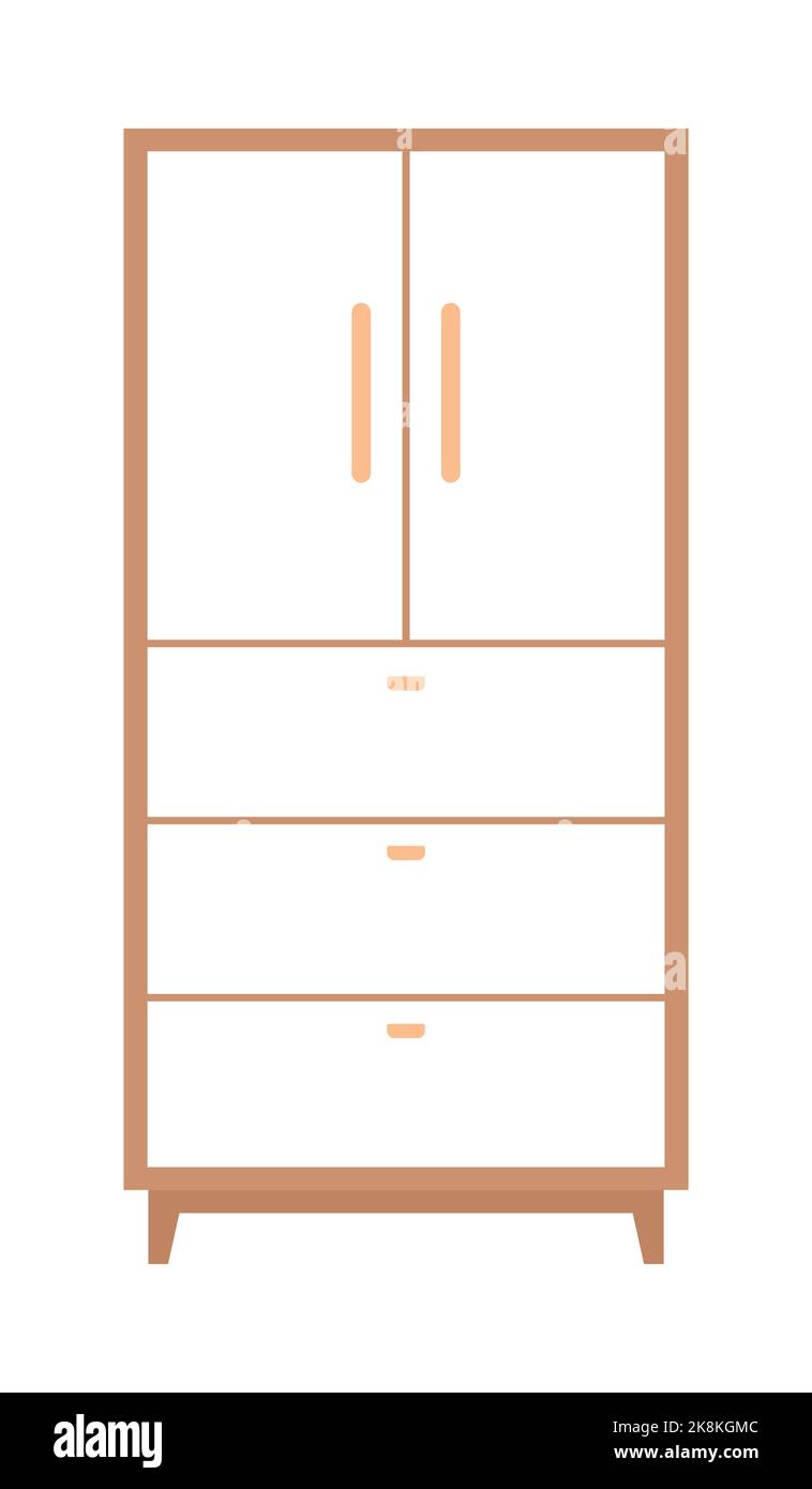 Office Cabinet Semi Flat Color Vector Object Stock Vector Image And Art