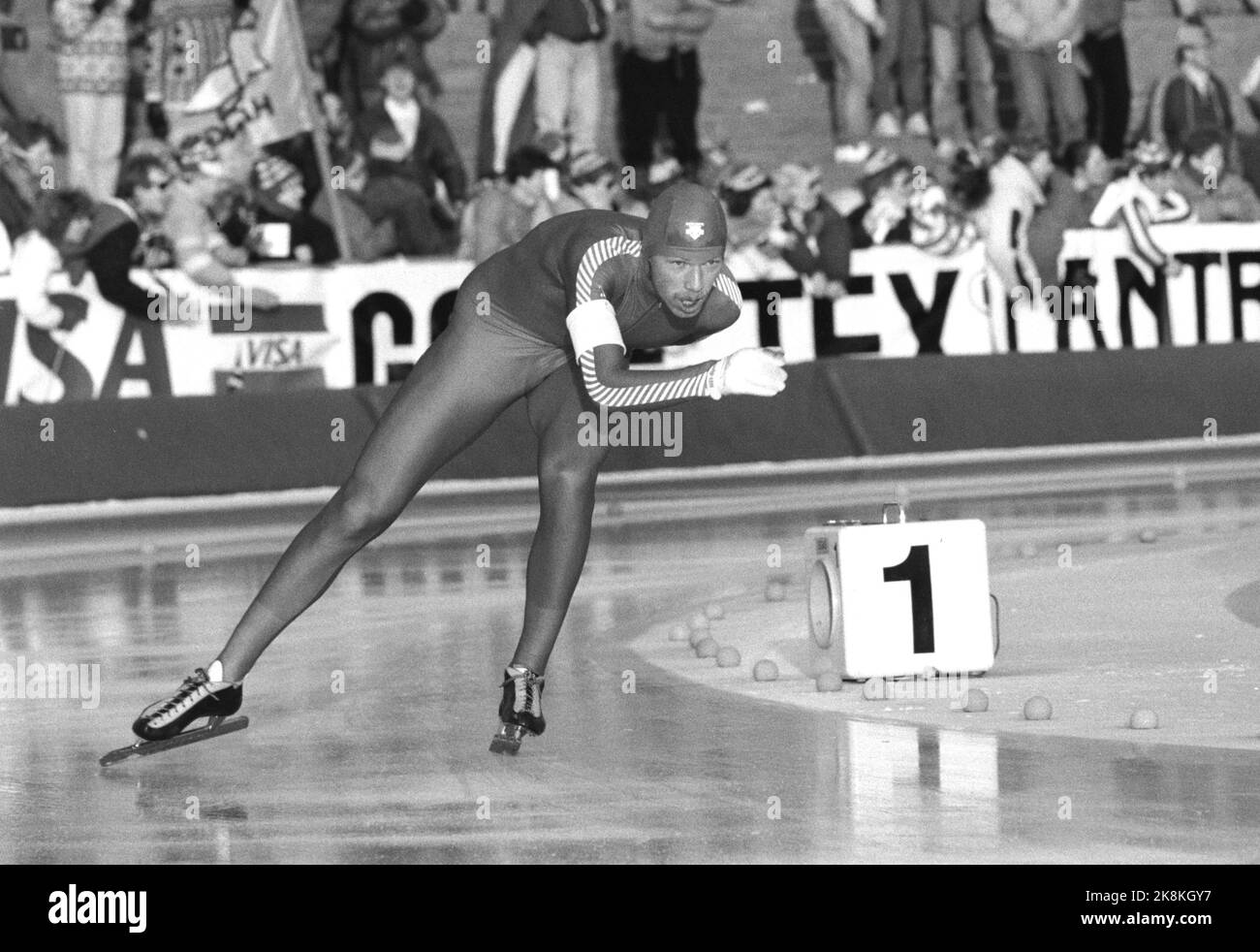 Oslo 19890212. Skating World Cup at Valle Hovin. Geir Karlstad in ...