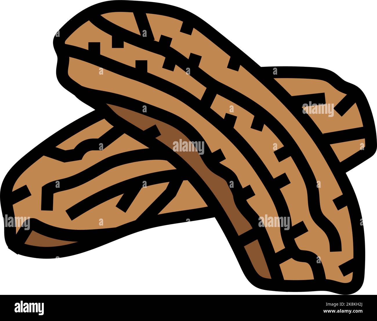 banana dried fruit color icon vector illustration Stock Vector Image ...