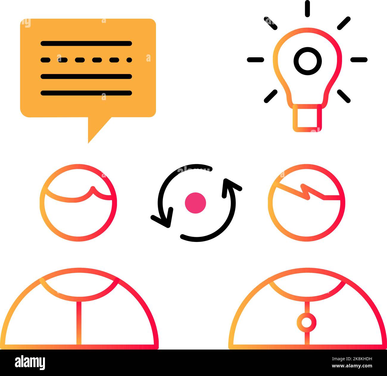 Teamwork outline hi-res stock photography and images - Alamy