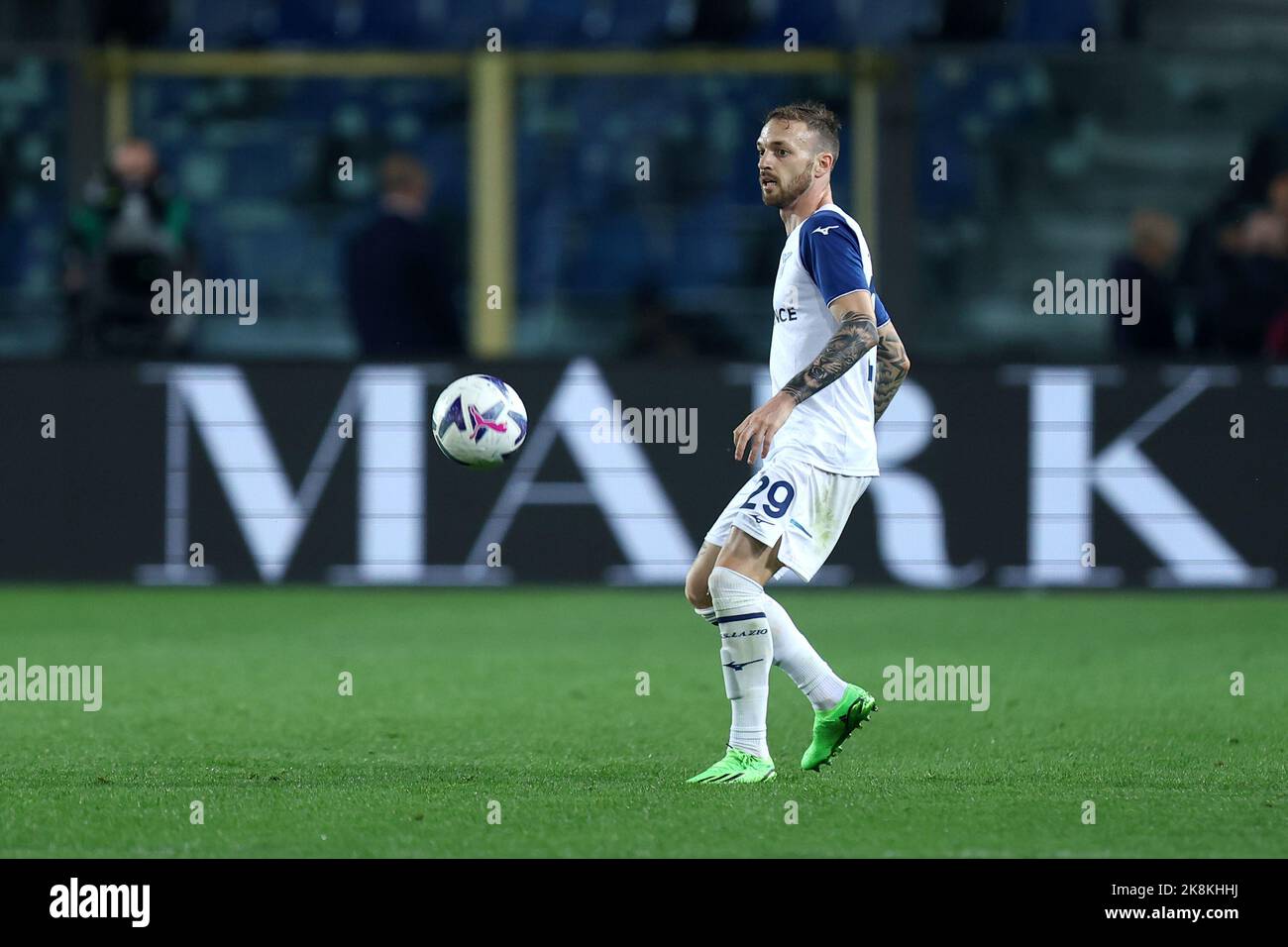 Manuel Lazzari of Ss Lazio controls the ball during the Serie A match beetween Atalanta Bc and ...