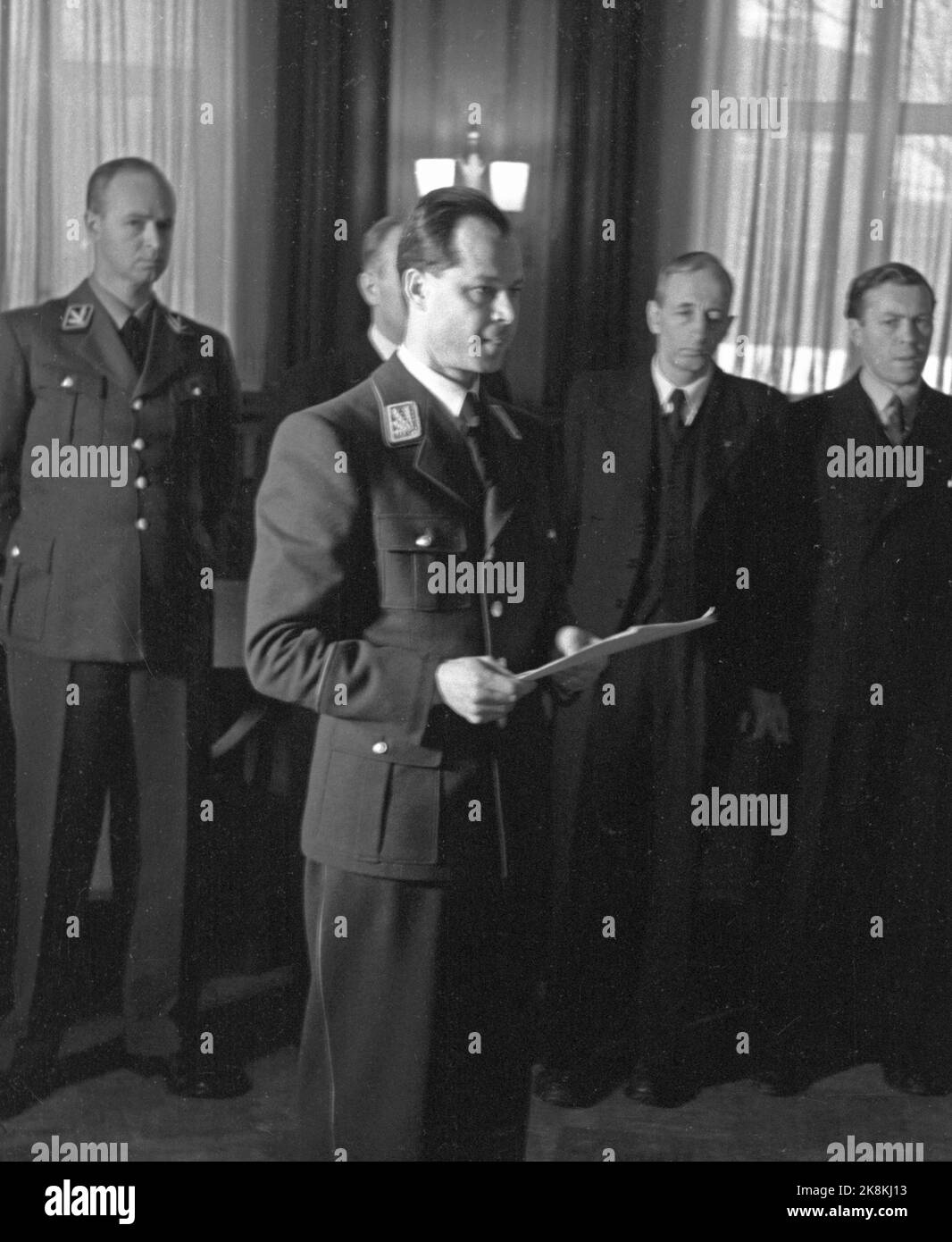 WW2 Oslo 19450201 The Storting is taken over by the Norwegian ...