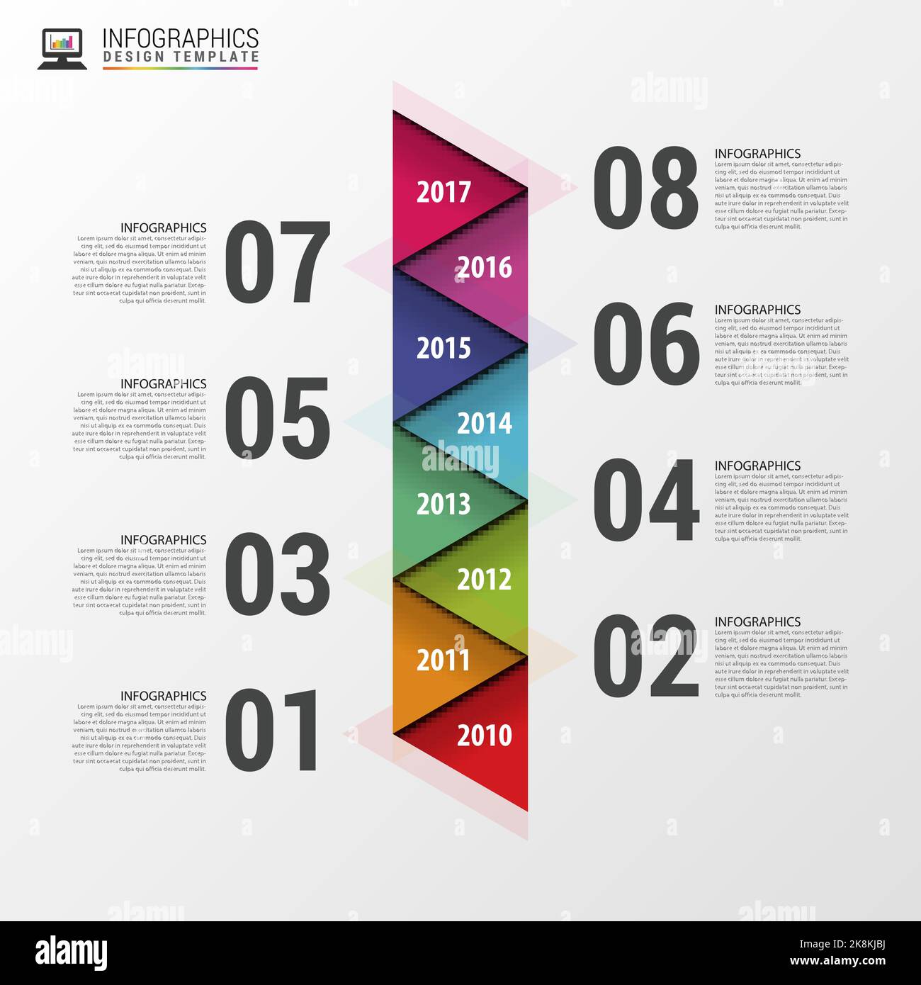 Flat colorful abstract timeline infographics. Vector illustration Stock Vector Image & Art - Alamy