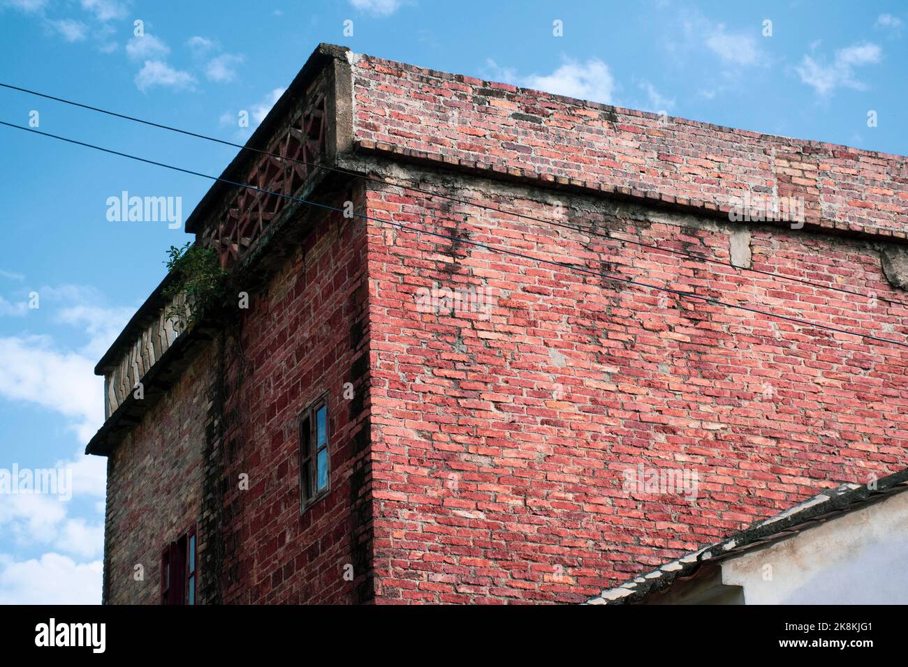 An old building facade with windows Stock Photo - Alamy