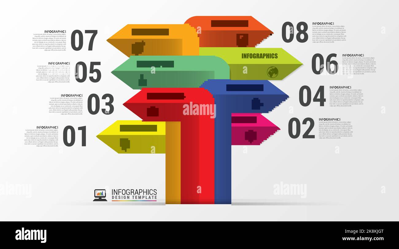 Different Way. Infographics with arrows. Modern template. Vector ...