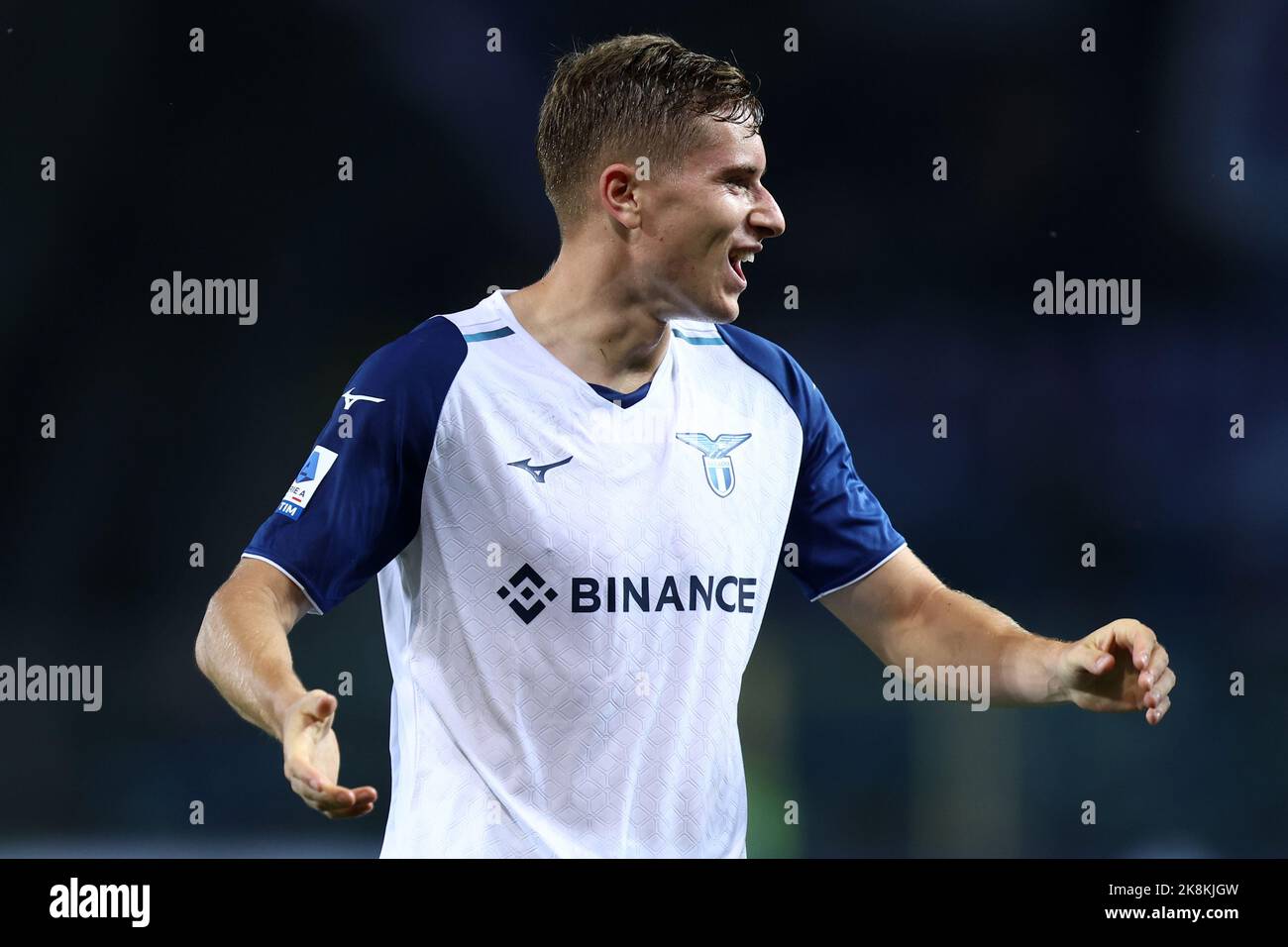 Toma Basic of Ss Lazio celebrates after winning the Serie A match ...