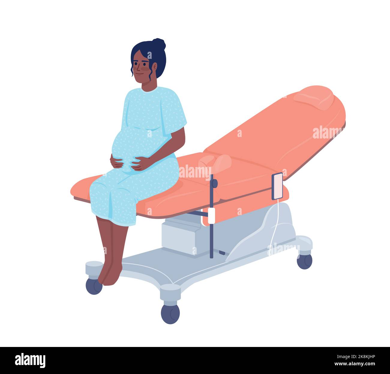 Pregnant black woman in hospital Stock Vector Images - Alamy