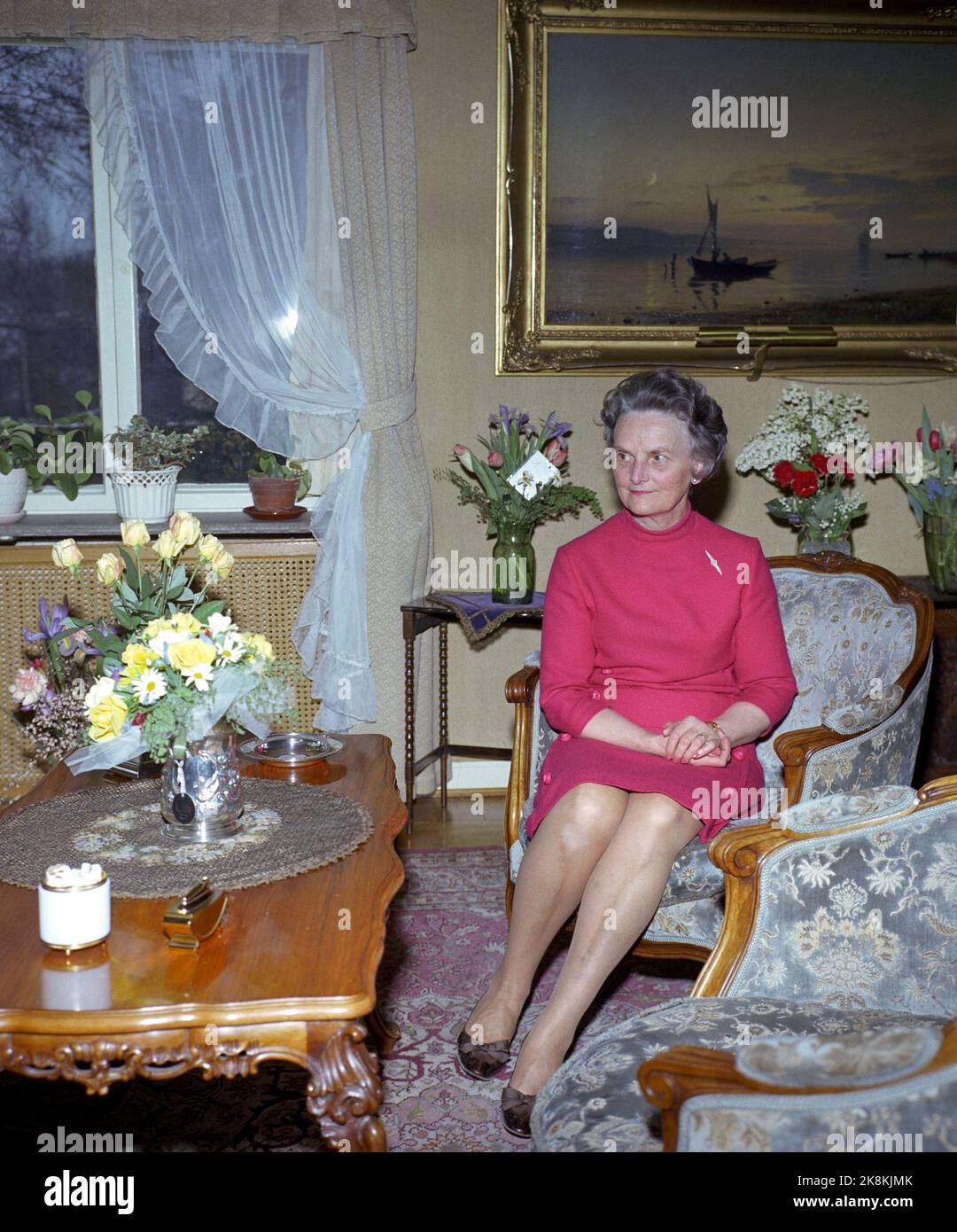 Dagny haraldsen photographed in his home in oslo in 1968 hi-res stock photography and images - Alamy