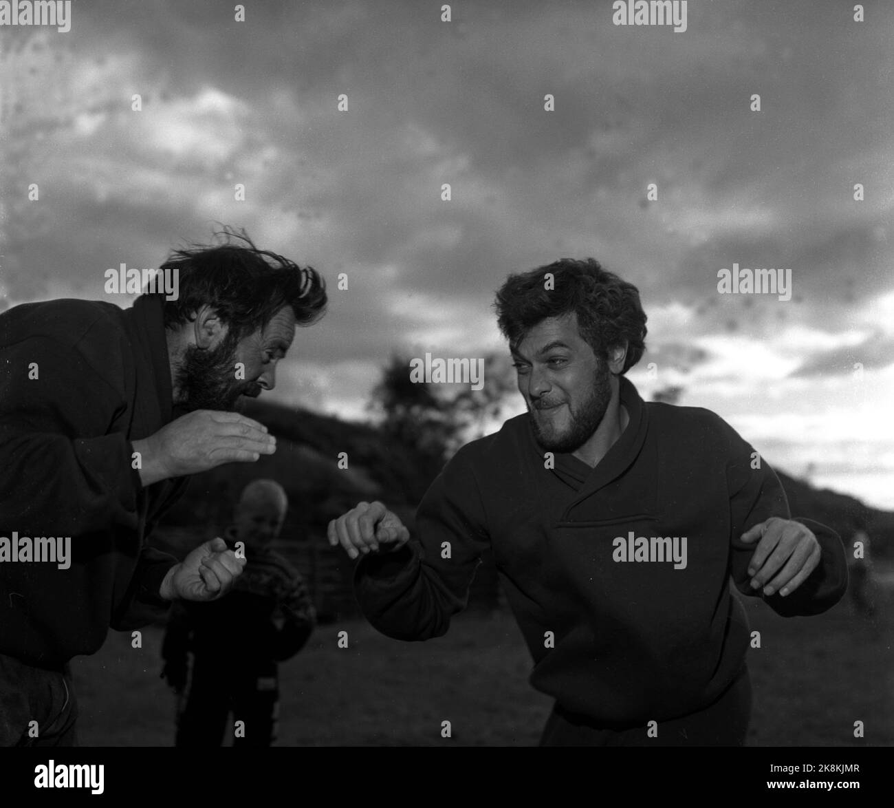 Oslo, 195705 The recording of the movie The Vikings (Vikings) under the ...