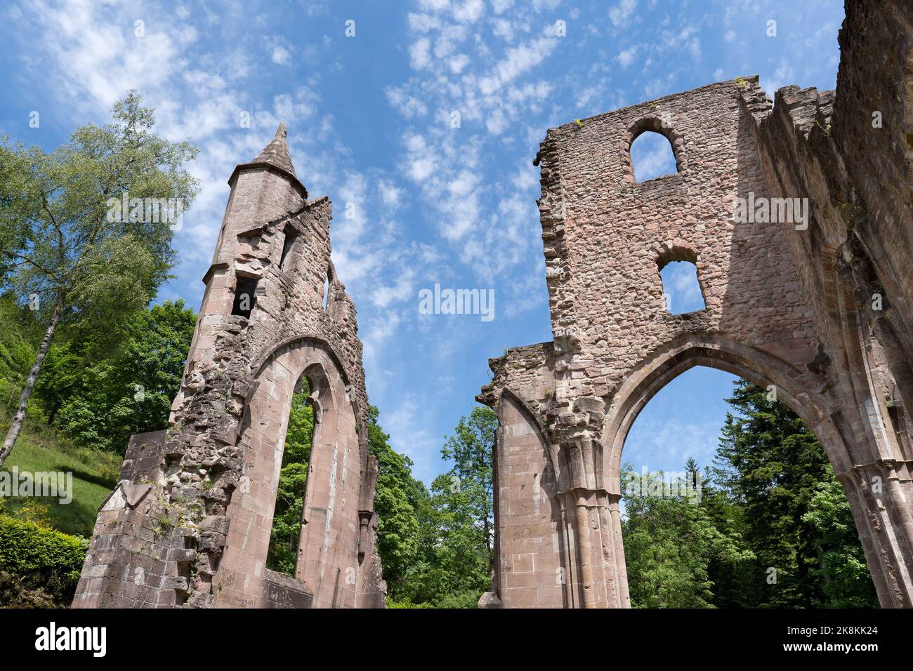 Detail of ruin Kloster Allerheiligen, Black Forest, Germany Stock Photo ...