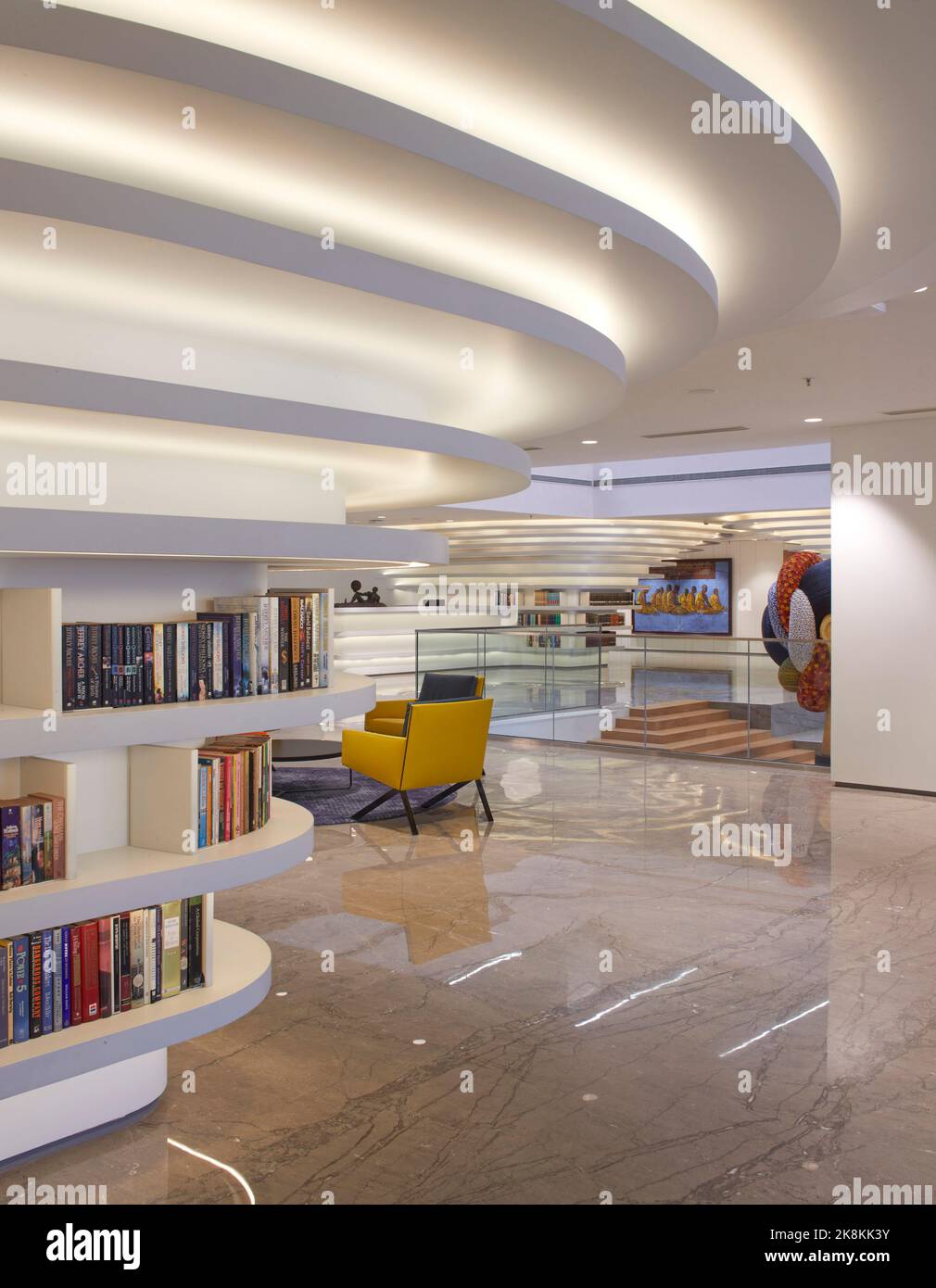 Atrium Library. RP Sajiv Goenka Group - Corporate Headquarters, Kolkata ...
