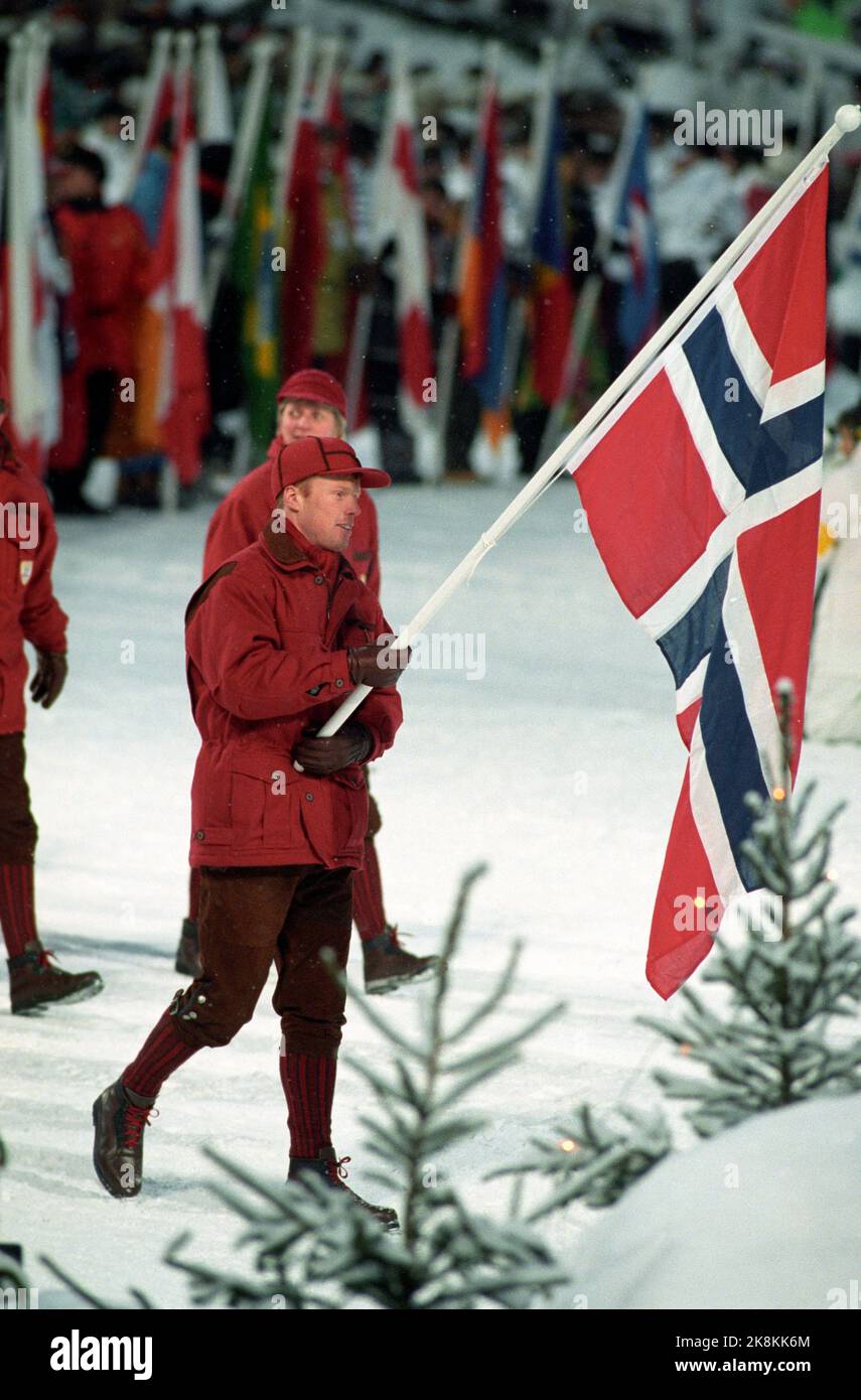 Bjorn owe holmberg ntb full figure olympics opening ceremonies flag hi ...