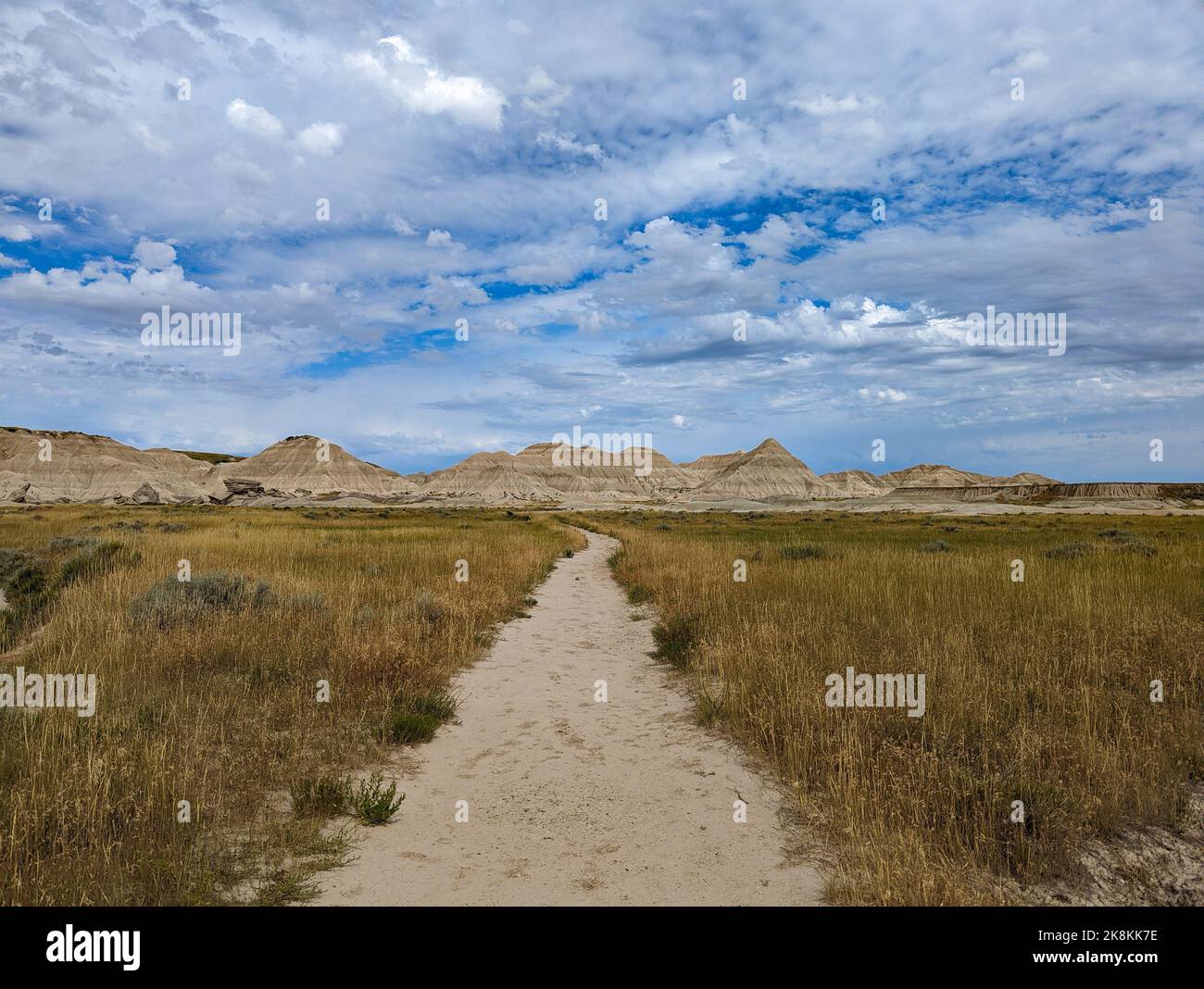 Cloudy sky over Nebraska badlands (Toadstool Geologic Park), USA Stock ...