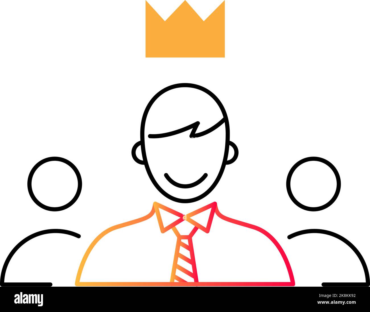 Team leader outline icon business flat vector Stock Vector Image & Art ...