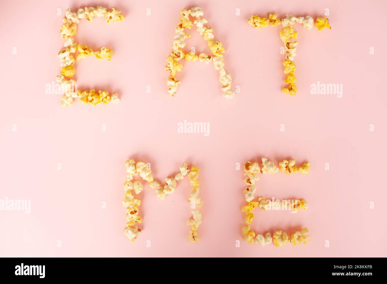 Food. Frozen Popcorn Corn Popcorn bucket. Delicious Popcorn on Pink ...