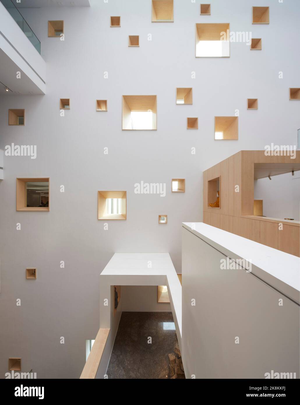 Interior window wall in atrium. RP Sajiv Goenka Group - Corporate ...