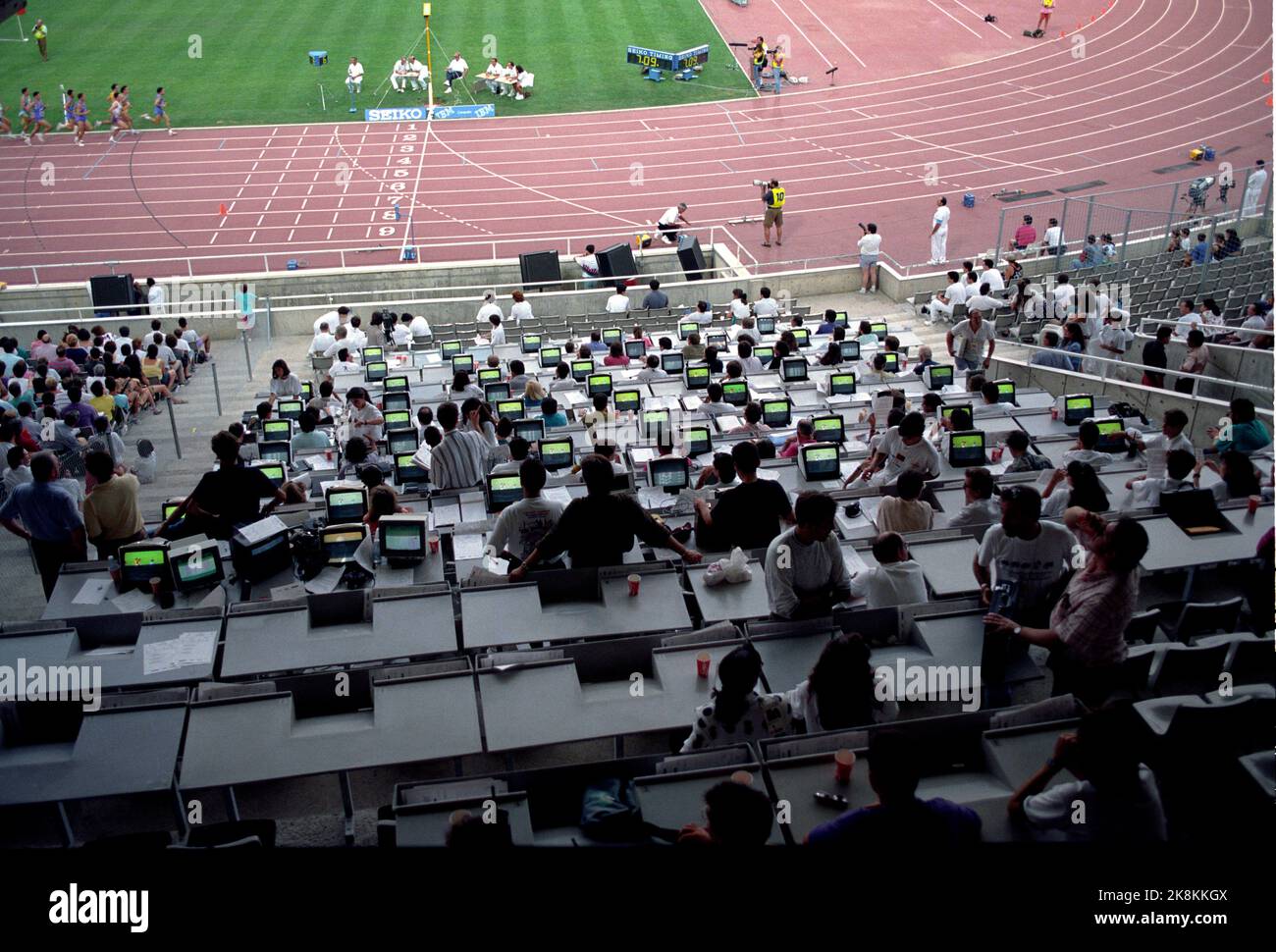 Barcelona Spain August 1991 in Barcelona. Olympic Stadium in Barcelona ...