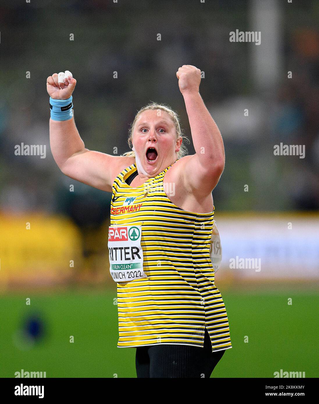 jubilation Julia RITTER (GER/ 6th place) Women's final shot put on ...