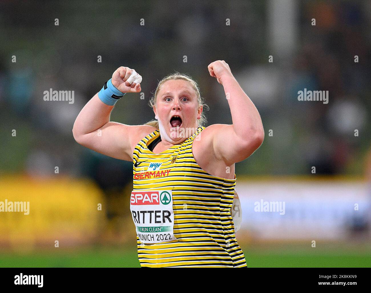 jubilation Julia RITTER (GER/ 6th place) Women's final shot put on ...
