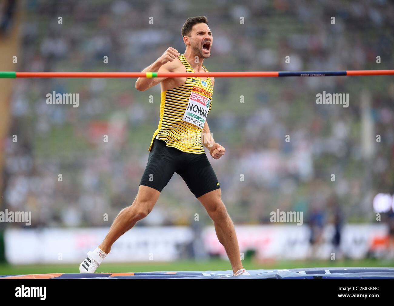 jubilation Tim NOWAK (GER) high jump decathlon, on 15.08.2022 European ...