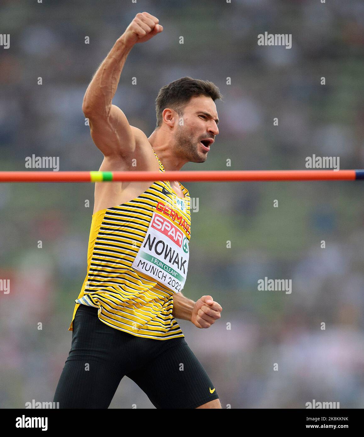 jubilation Tim NOWAK (GER) high jump decathlon, on 15.08.2022 European ...
