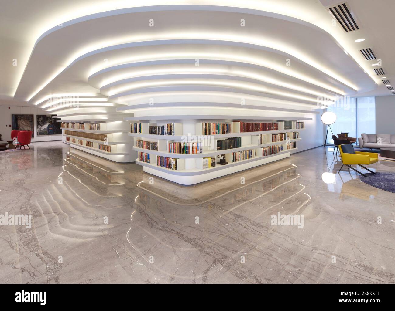 Atrium library. RP Sajiv Goenka Group - Corporate Headquarters, Kolkata ...