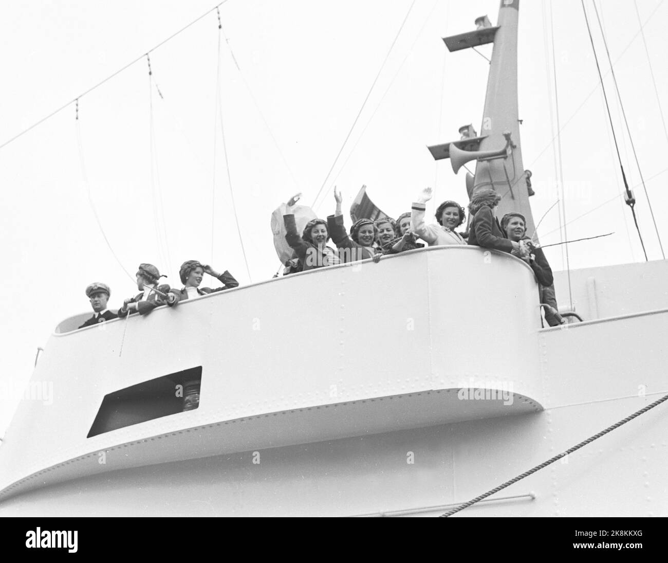 Oslo 19500525. Princess Astrid on the way to Denmark on a Russian trip ...