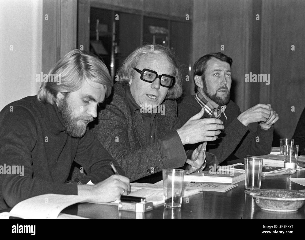Composer arne nordheim and author and journalist bjorn nilsen photo hi ...