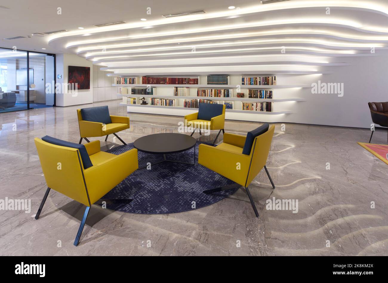 Atrium library. RP Sajiv Goenka Group - Corporate Headquarters, Kolkata ...