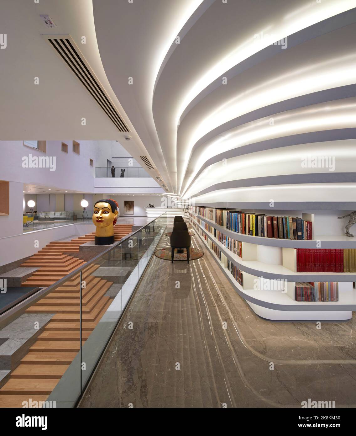 Atrium library. RP Sajiv Goenka Group - Corporate Headquarters, Kolkata ...
