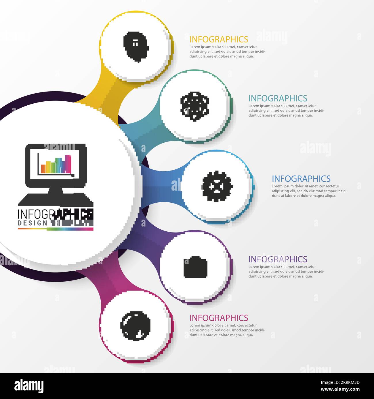 Infographic design template. Modern style. Vector illustration Stock ...