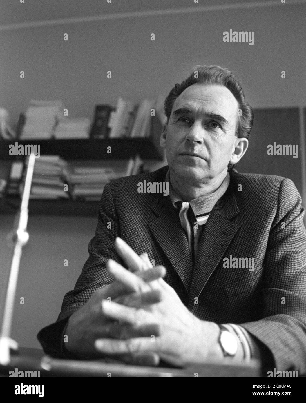 Chairman of the norwegian communist party photo Black and White Stock ...
