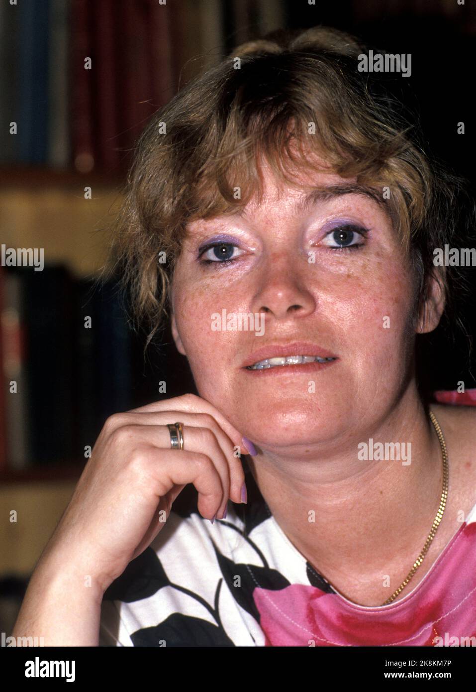 Oslo 19890831. Author Toril Brekke, portrait. Photo Bjørn-Owe Holmberg ...