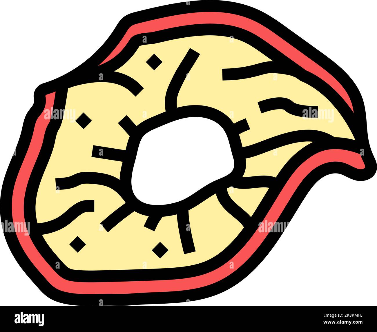 apple dried fruit color icon vector illustration Stock Vector Image ...