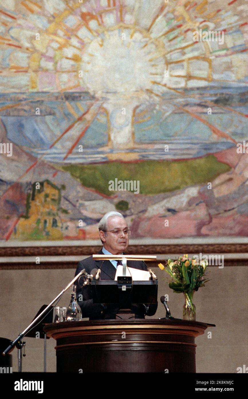 Nobel lecture in the universitys aula photo hi-res stock photography ...