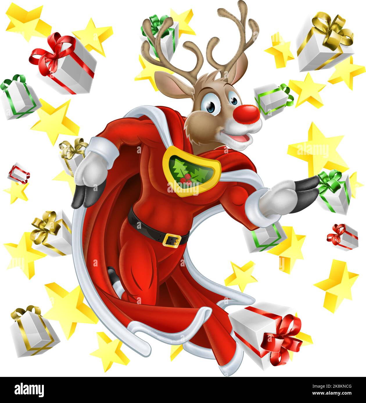 Santa claus superman illustration hi-res stock photography and images ...